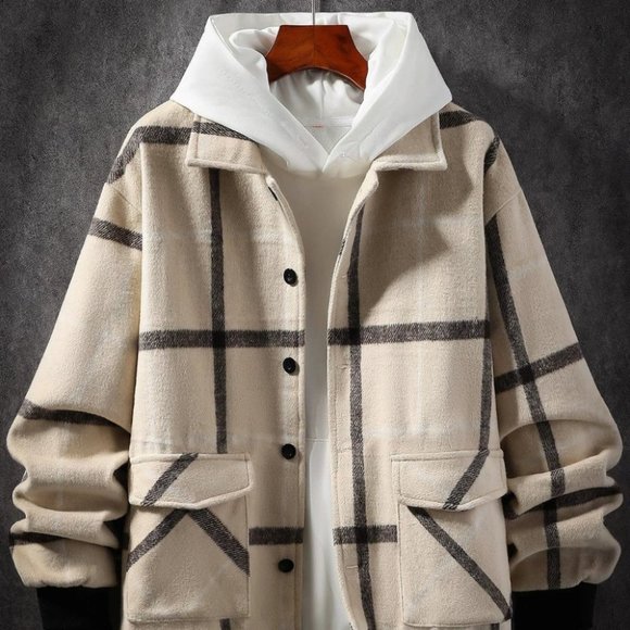 Shirts | Apricot Mens Plaid Jacket | Poshmark